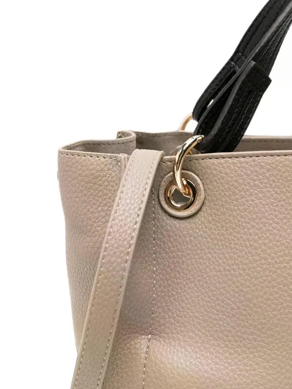 TWINSET Grained-effect Logo-plaque Tote Bag