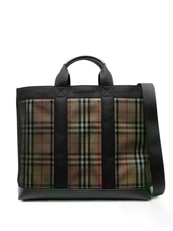 Burberry Ormond Check-pattern Tote Bag - Black