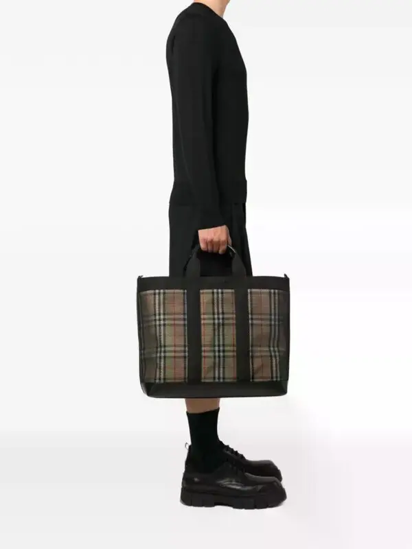 Burberry Ormond Check-pattern Tote Bag