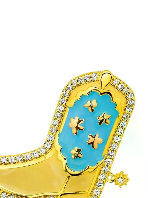BUDDHA MAMA Cowgirl Diamond Stud Earrings - Gold