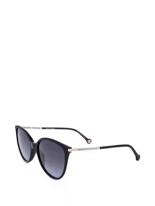 Carolina Herrera Glitter-detail Cat-eye Sunglasses - Black