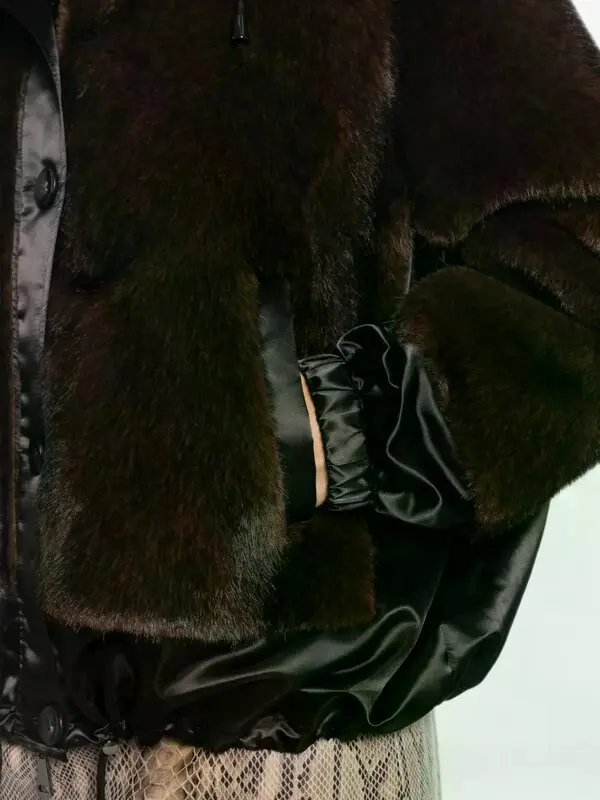 VALENTINI 1972 Faux-fur Panelled Coat