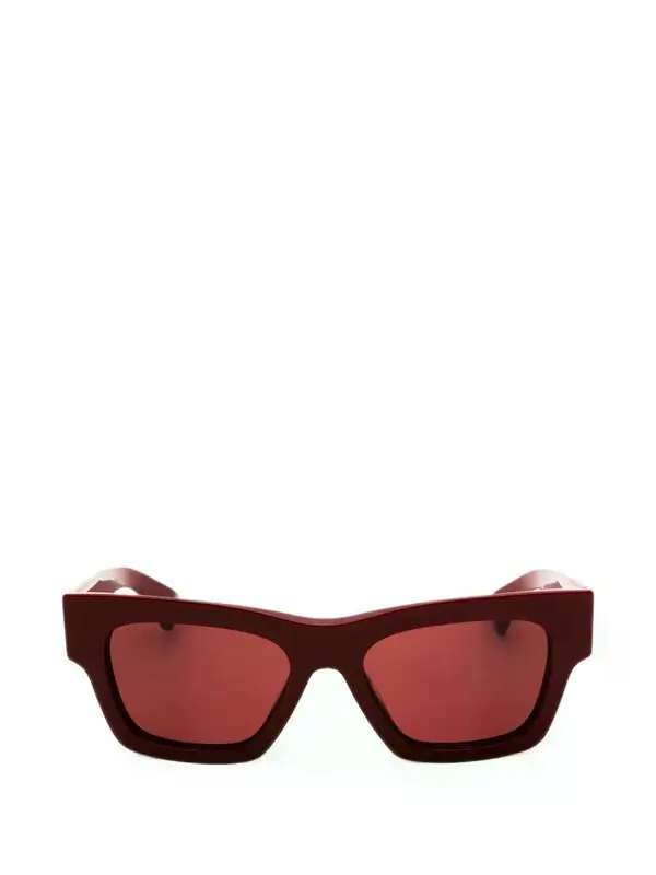 Gucci Rectangle-frame Sunglasses - Red