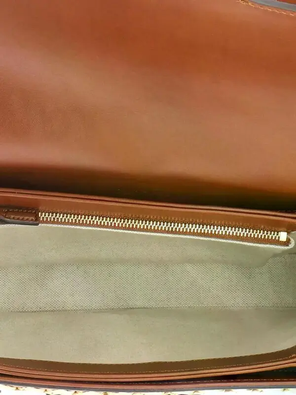 Gucci Horsebit 1955 Raffia Effect With Leather Small Shoulder Bag