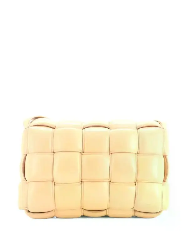 Bottega Veneta Cassette Padded Maxi Intrecciato Leather Crossbody Bag - Neutrals