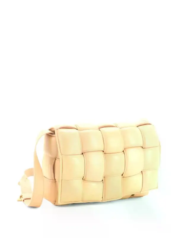 Bottega Veneta Cassette Padded Maxi Intrecciato Leather Crossbody Bag - Neutrals