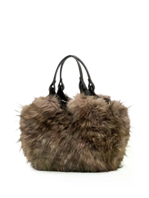 GIANNI CHIARINI Mini Dua Faux-fur Top-handle Tote Bag