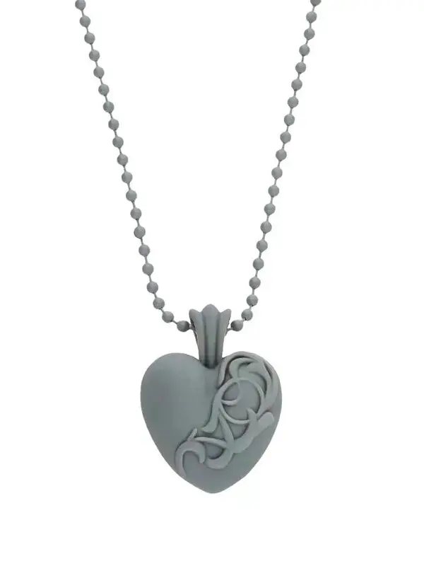 Chrome Hearts Heart-pendant Ball-chain Necklace