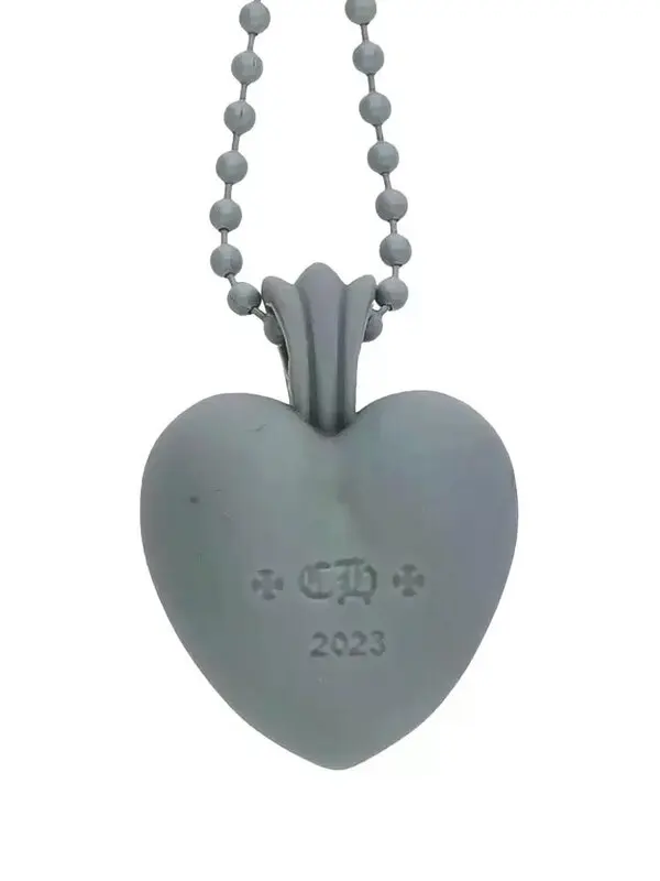 Chrome Hearts Heart-pendant Ball-chain Necklace