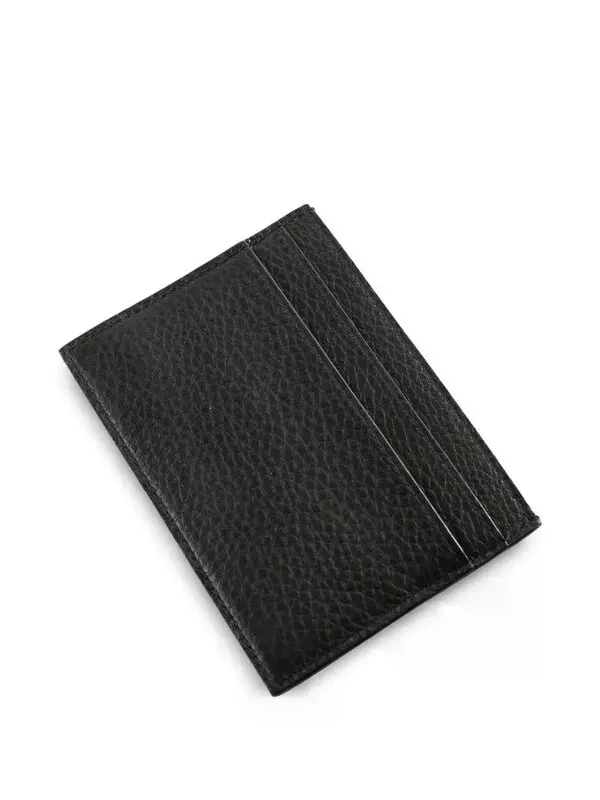 Saint Laurent Tiny Cassandre Card Case In Grained Leather