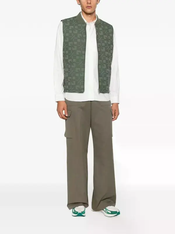 Kenzo Geometric-quilted Zip-up Gilet