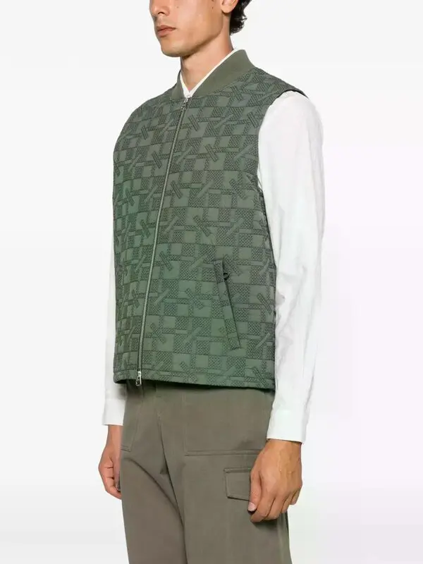 Kenzo Geometric-quilted Zip-up Gilet