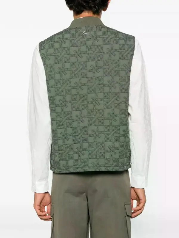 Kenzo Geometric-quilted Zip-up Gilet