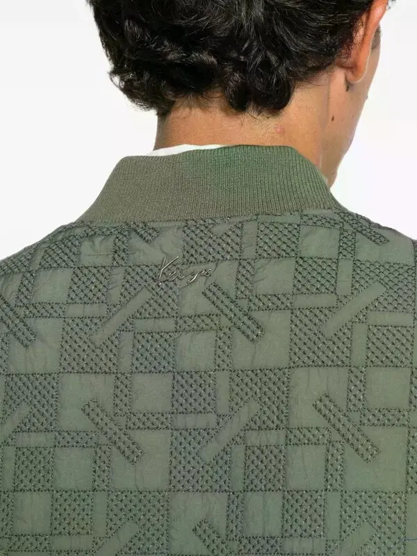 Kenzo Geometric-quilted Zip-up Gilet