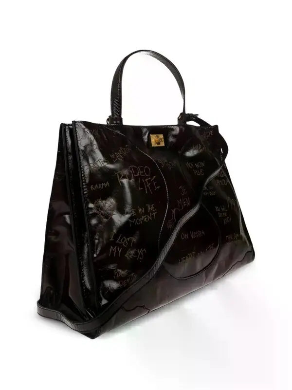 Zadig&Voltaire Slogan-print Leather Tote Bag - Black