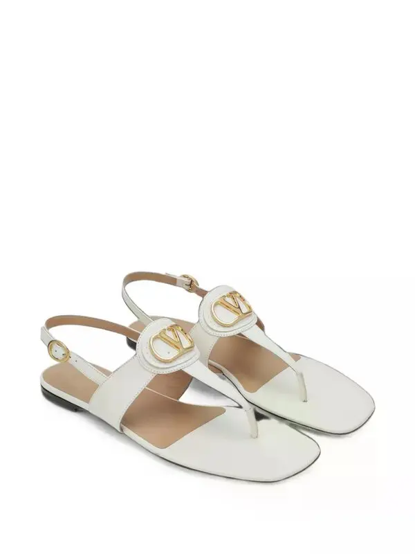 Valentino Garavani Vlogo Signature Thong Sandals - White