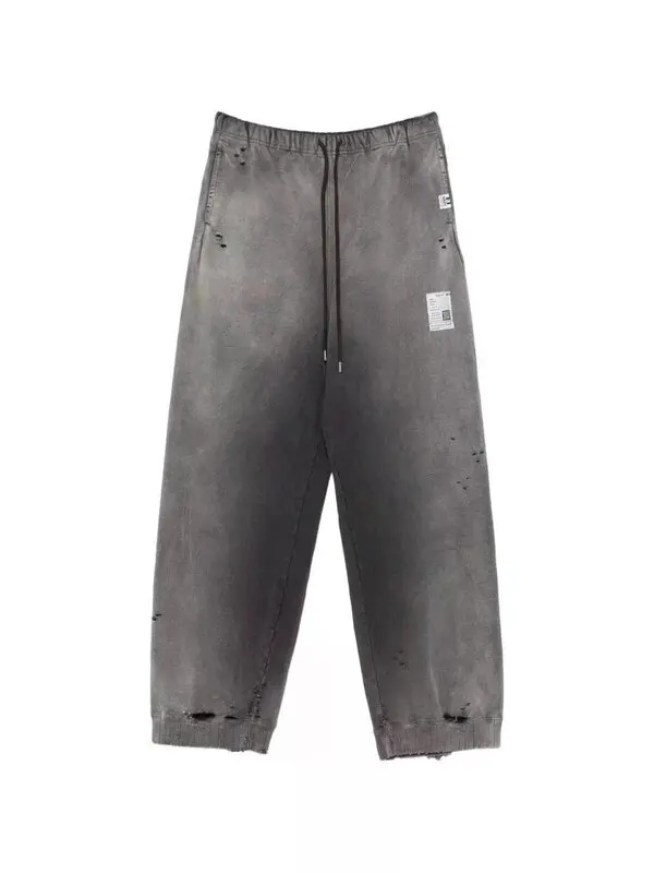 Mihara Yasuhiro Distressed Logo-print Track Pants