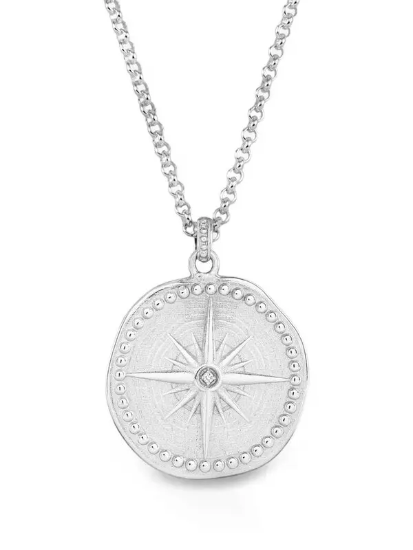DOWER & HALL True North Diamond Necklace - Silver