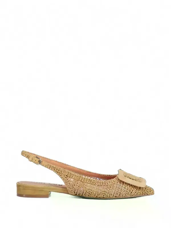 BIBI LOU Buckle-detail Slingback Ballet Flats