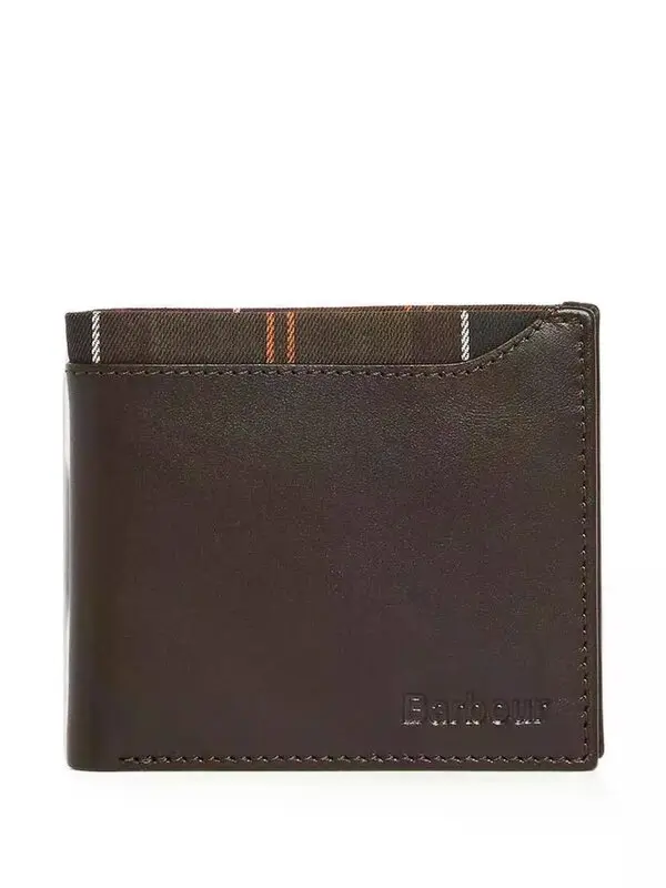 Barbour Tartan-trim Leather Wallet