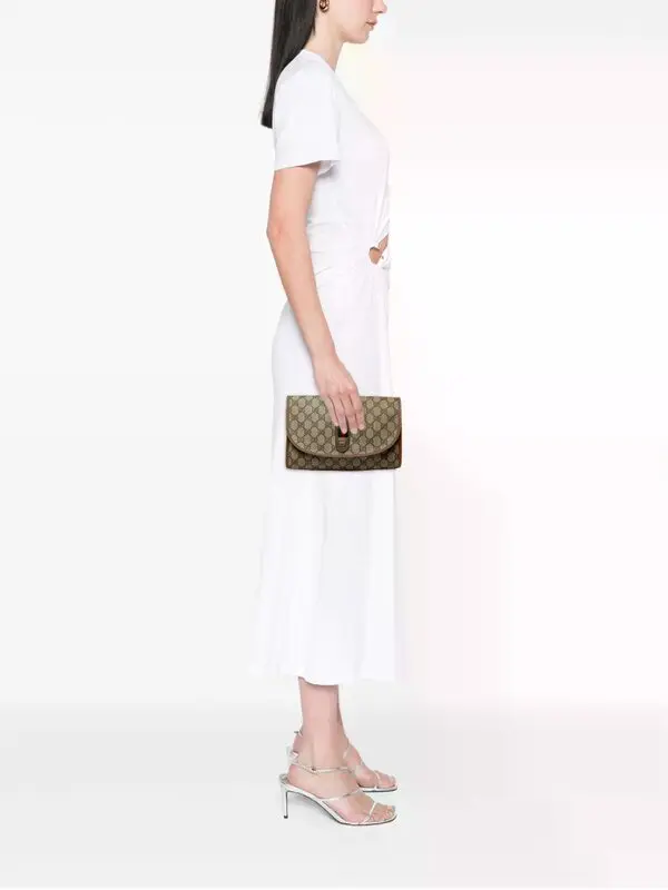 Gucci 20th Century Gg Supreme Web Clutch Bag - Neutrals