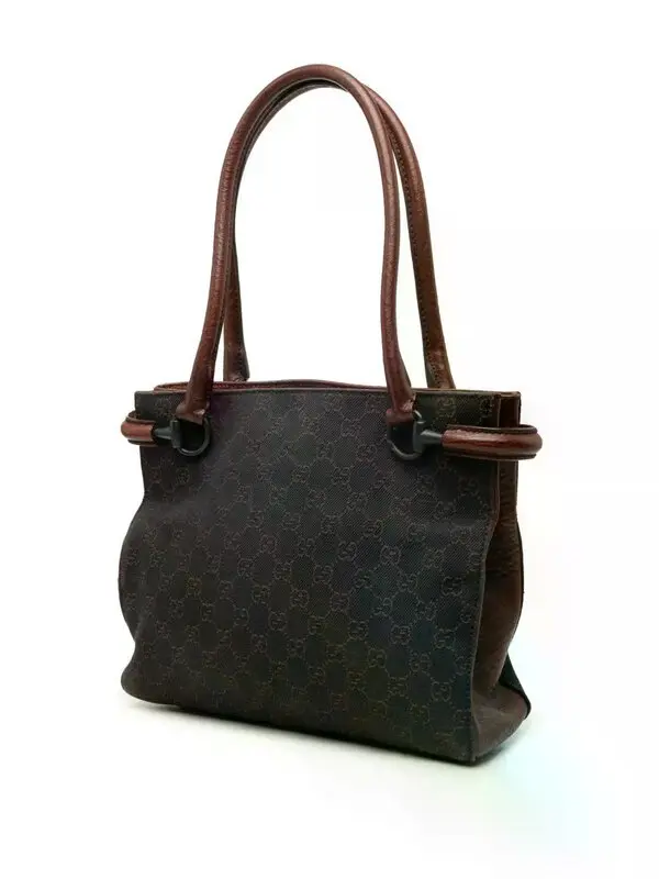 Gucci 2000-2015 Gg Denim Shoulder Bag - Brown