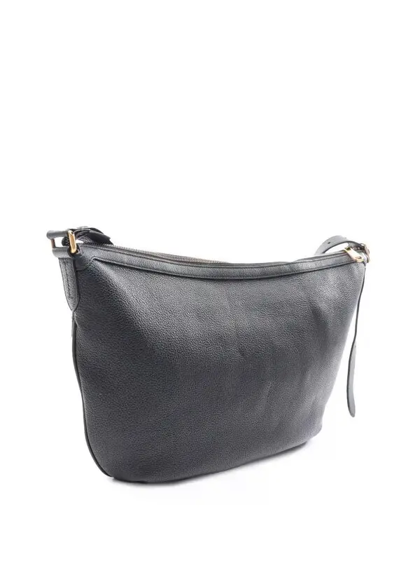 Gucci 2000-2015 Grained Calfskin Logo Half Moon Crossbody Bag