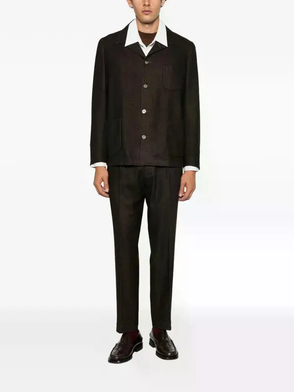 SANTANIELLO Button-up Patch-pocket Suit
