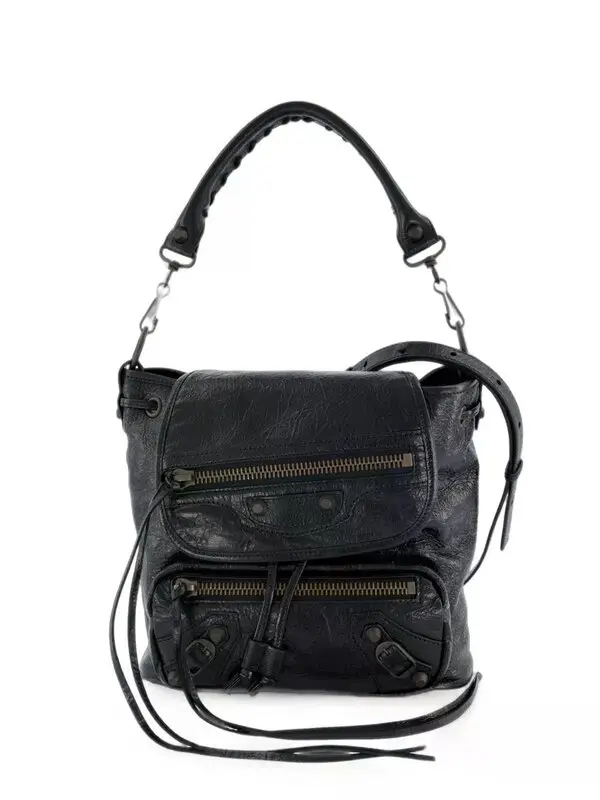 Balenciaga Small Le City Crinkled-leather Backpack
