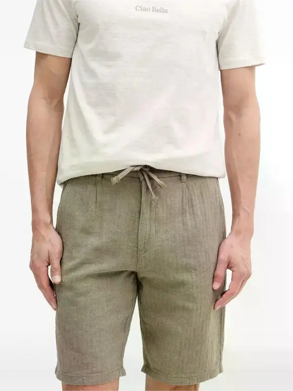 LINDBERGH Herringbone-weave Drawstring Shorts