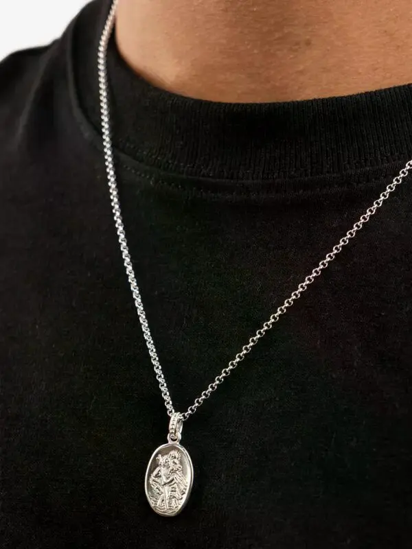 DOWER & HALL St. Christopher Oval-pendant Necklace