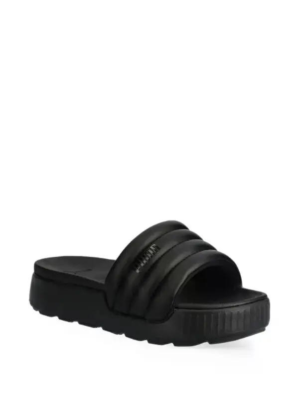 PUMA Karmen Puffy Quilted Logo-plaque Slides