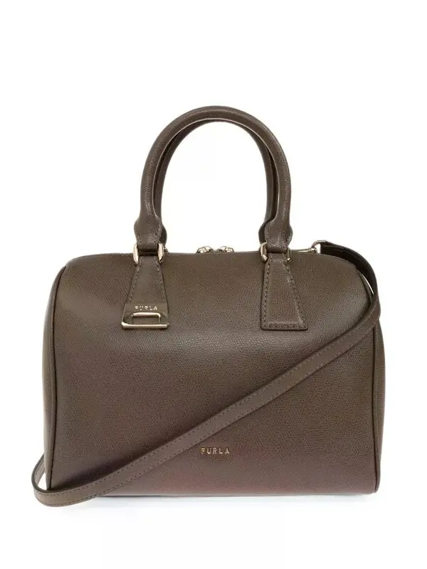 Furla Olivia Grained-leather Tote Bag - Grey
