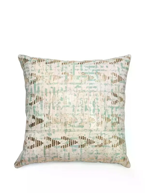 L'OCA NERA Abstract-print Pleated Cushion