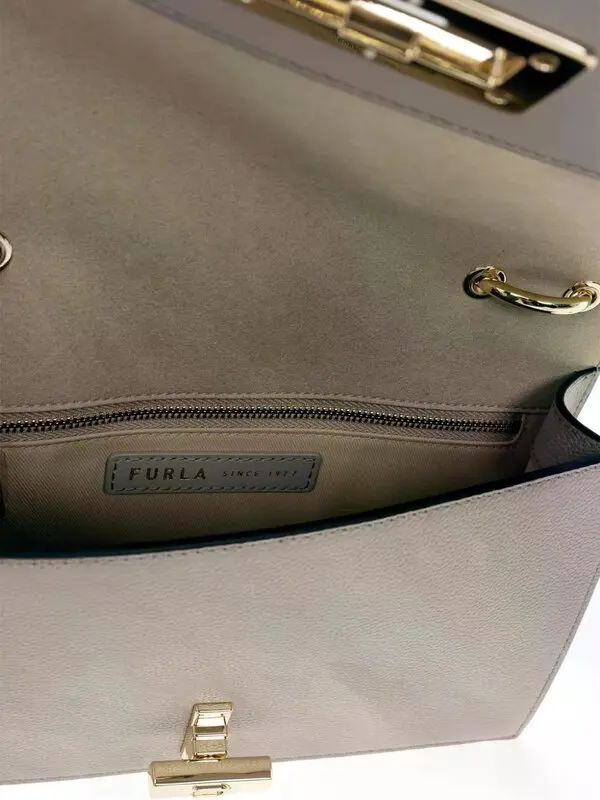 Furla Amelia Leather Shoulder Bag - Neutrals