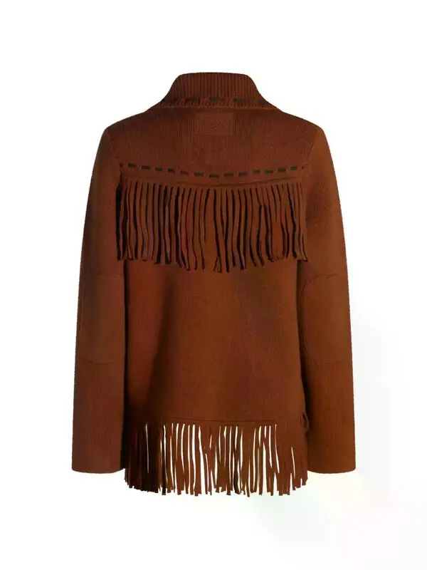Guest In Residence Western Fringe Trimmed Cashmere Jacket - Brown