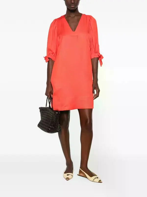 Maison123 Bona Bow-detail Mini Dress