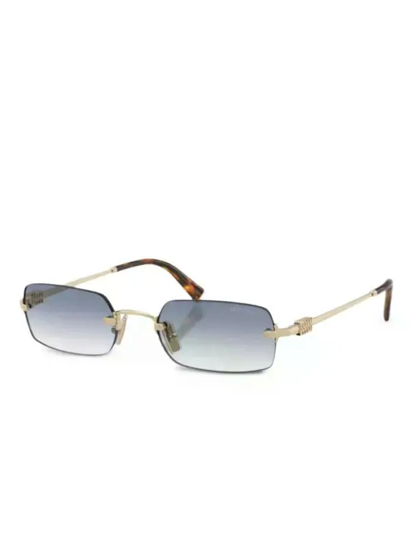 Miu Miu Rectangle-frame Sunglasses - Gold