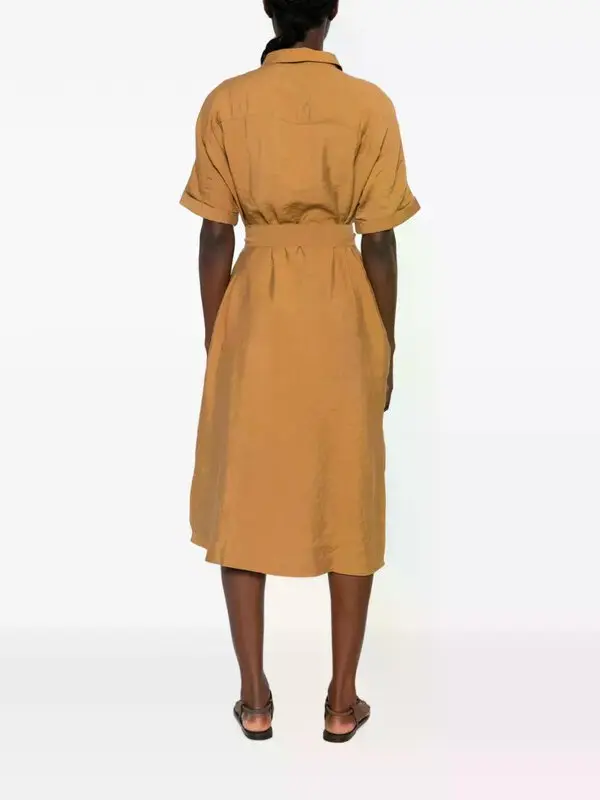 Maison123 Belted Button-front Shirt Dress