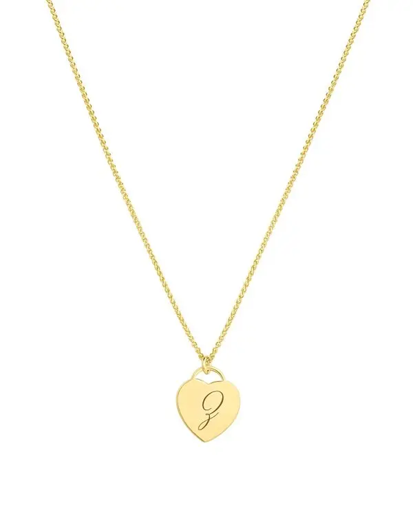 SET & STONES Alice Engraved Initial Heart Necklace - Z