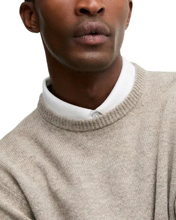 Barbour Essential Patch Wool Crewneck Sweater - Stone