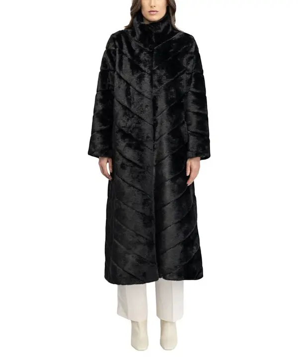 LYLA GRANT Faux Fur Mink Coat