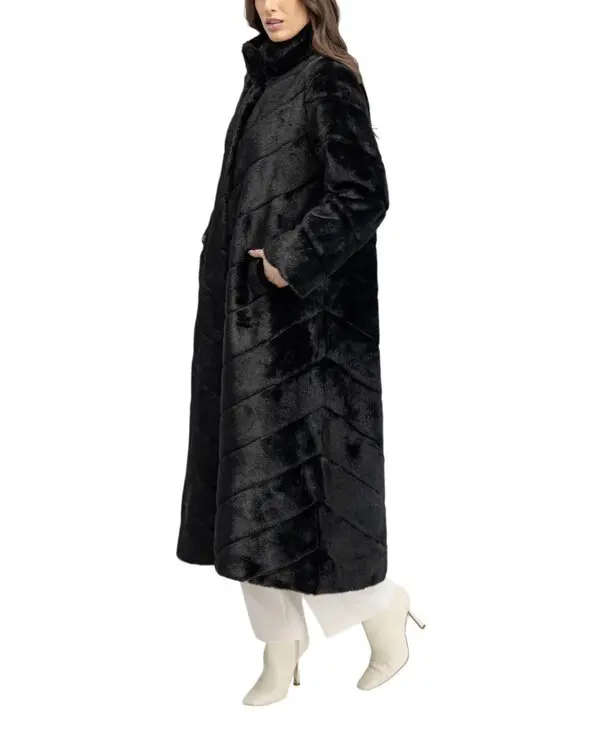 LYLA GRANT Faux Fur Mink Coat