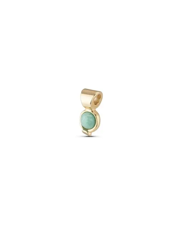 UNODE50 Plated With Amazonite Stone Charm - Gold