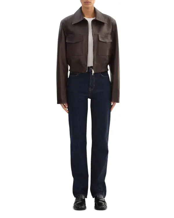 LAMARQUE Perry Leather Bomber Jacket