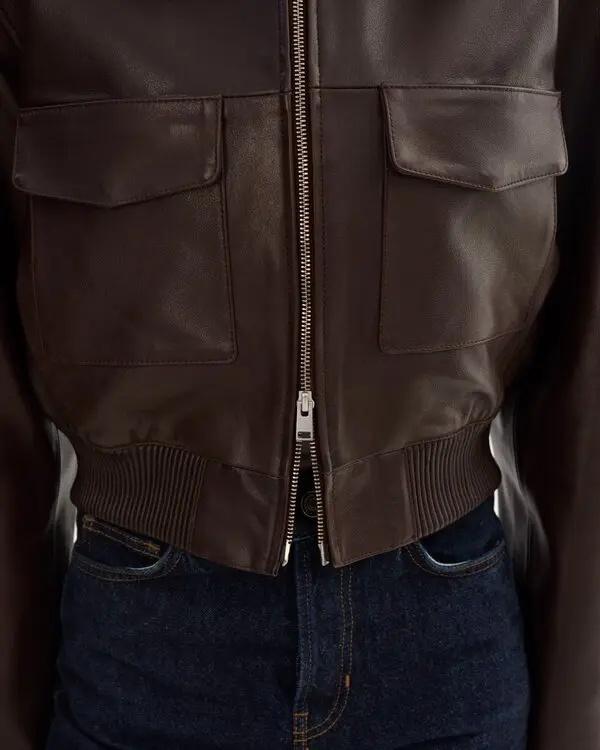 LAMARQUE Perry Leather Bomber Jacket
