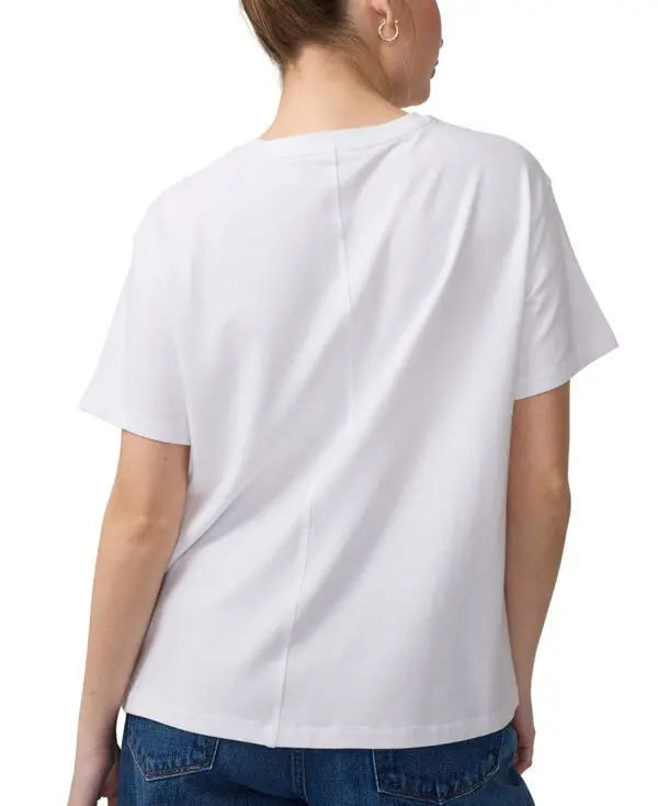 INGRID & ISABEL Short Sleeve Relaxed Jersey Maternity Tee - White