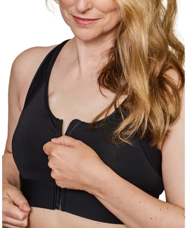 MEADOW Hero Front Closure Sports Bra Mastectomy Friendly - Black