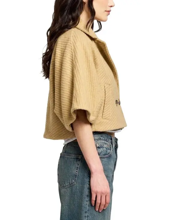 Central Park West Lyla Short Sleeve Cape Jacket