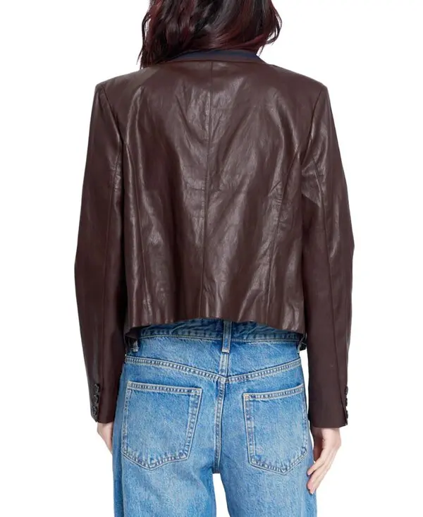Central Park West Hazel Ribbed Trim Jacket